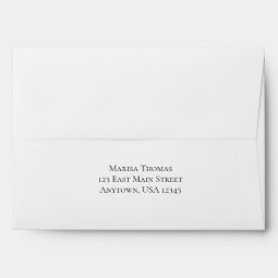 A7 Red White Return Address Envelopes | Zazzle