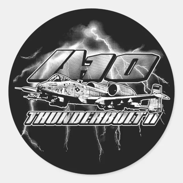 A-10 Thunderbolt II Classic Round Sticker Sticker | Zazzle