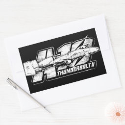 A-10 Thunderbolt II Rectangular Sticker Sticker | Zazzle