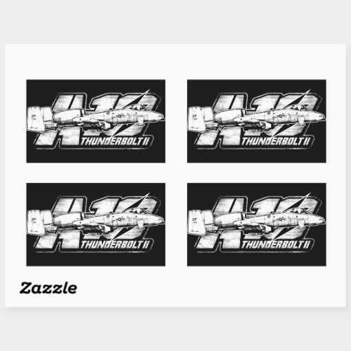 A-10 Thunderbolt II Rectangular Sticker Sticker | Zazzle