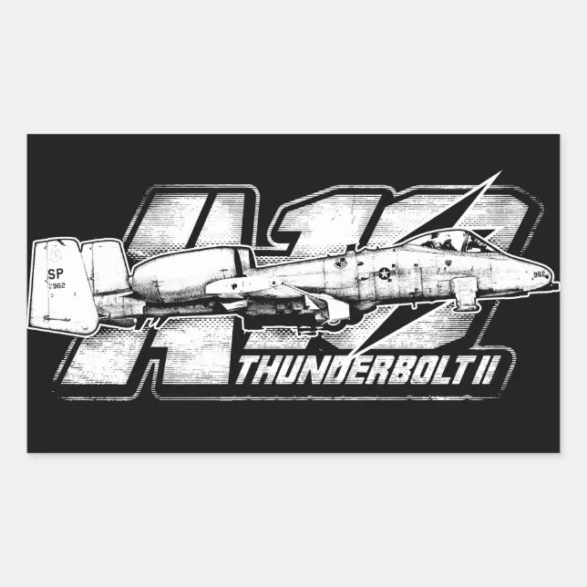 A-10 Thunderbolt II Rectangular Sticker Sticker | Zazzle