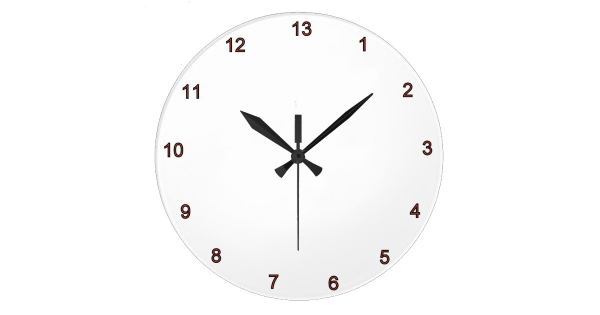 a 13 hour clock face | Zazzle