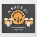 A baby is brewing Baby Shower beer labels | Zazzle