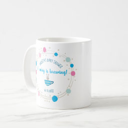A Baby is Brewing Blue Teacup Baby Boy Shower Coffee Mug | Zazzle