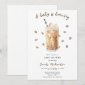 A Baby Is Brewing Iced Coffee Baby Shower Invitation | Zazzle