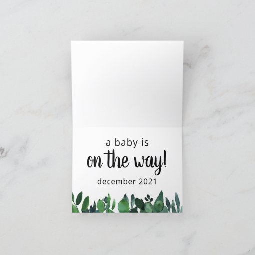 A Baby Is On The Way Pregnancy Announcement Card | Zazzle