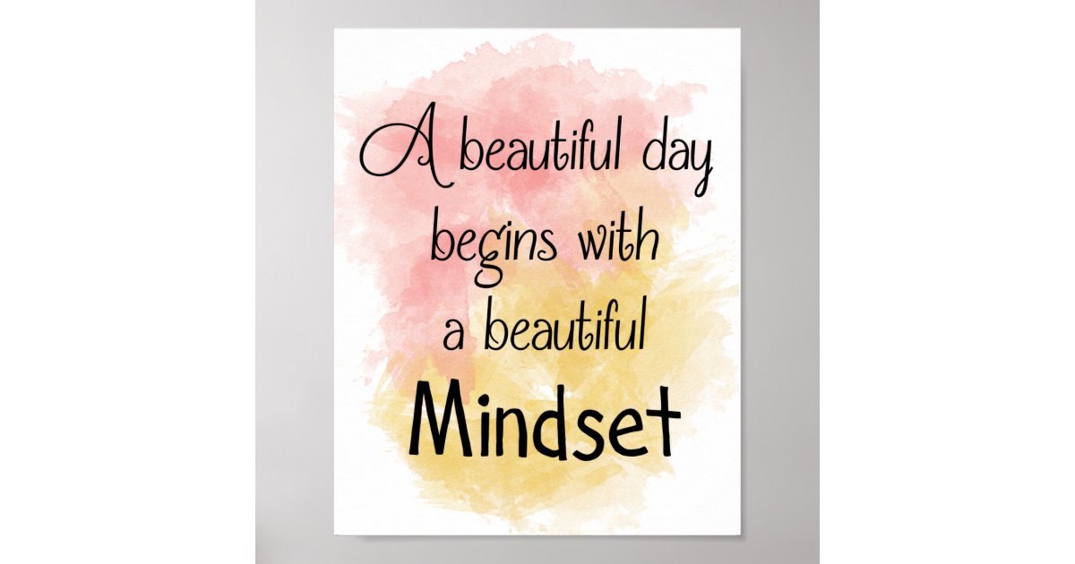 A beautiful mindset watercolor poster | Zazzle