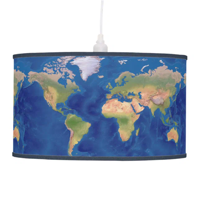 A Beautiful World Map Lamp | Zazzle