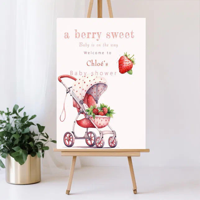 a berry sweet baby shower foam board | Zazzle