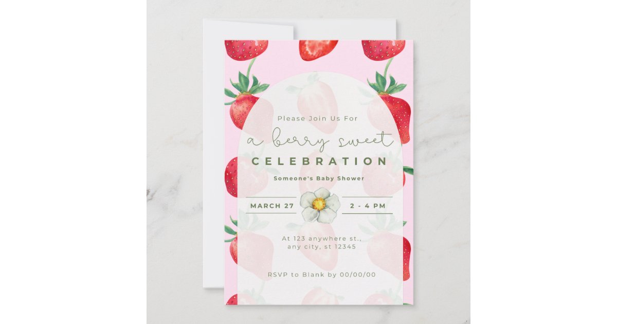 A Berry Sweet Celebration - Invitation | Zazzle