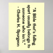 A bible that's falling apart poster | Zazzle