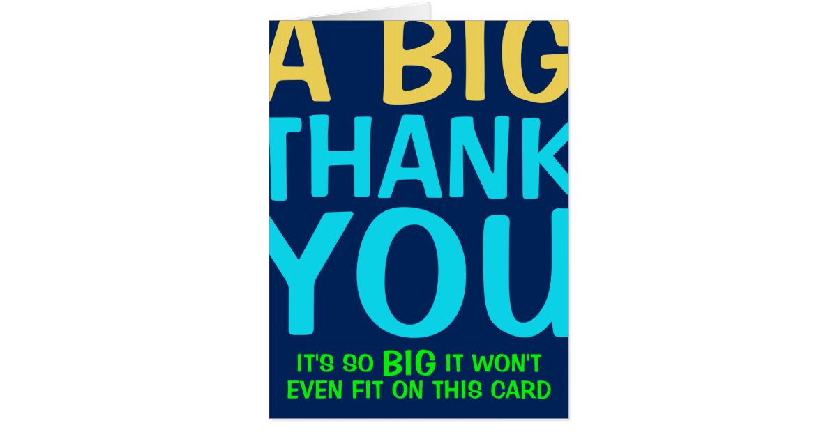 A Big Thank You Card | Zazzle