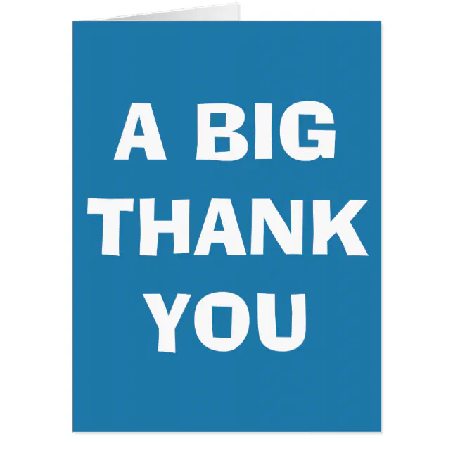 A Big Thank You Giant Card | Zazzle
