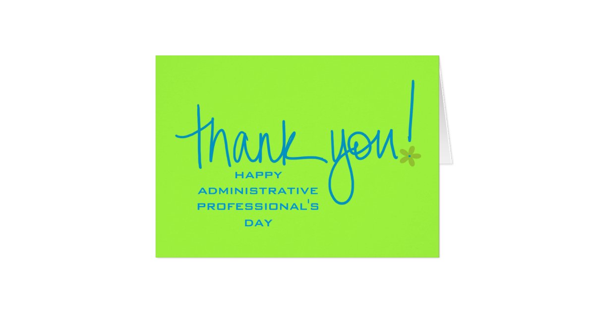 A Big Thank You to Administrative Professionals Card | Zazzle.com