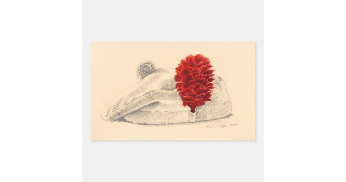 A Black Watch Red hackle 2004 Rectangular Sticker | Zazzle