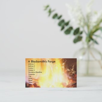 A Blacksmith's Forge Business Card | Zazzle