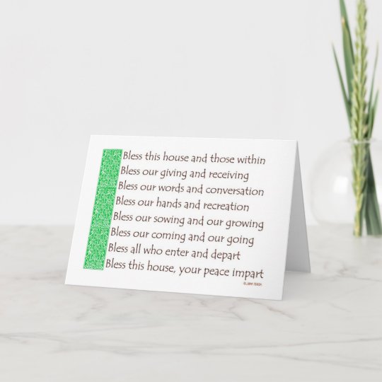 A blessing for a new home card | Zazzle.com
