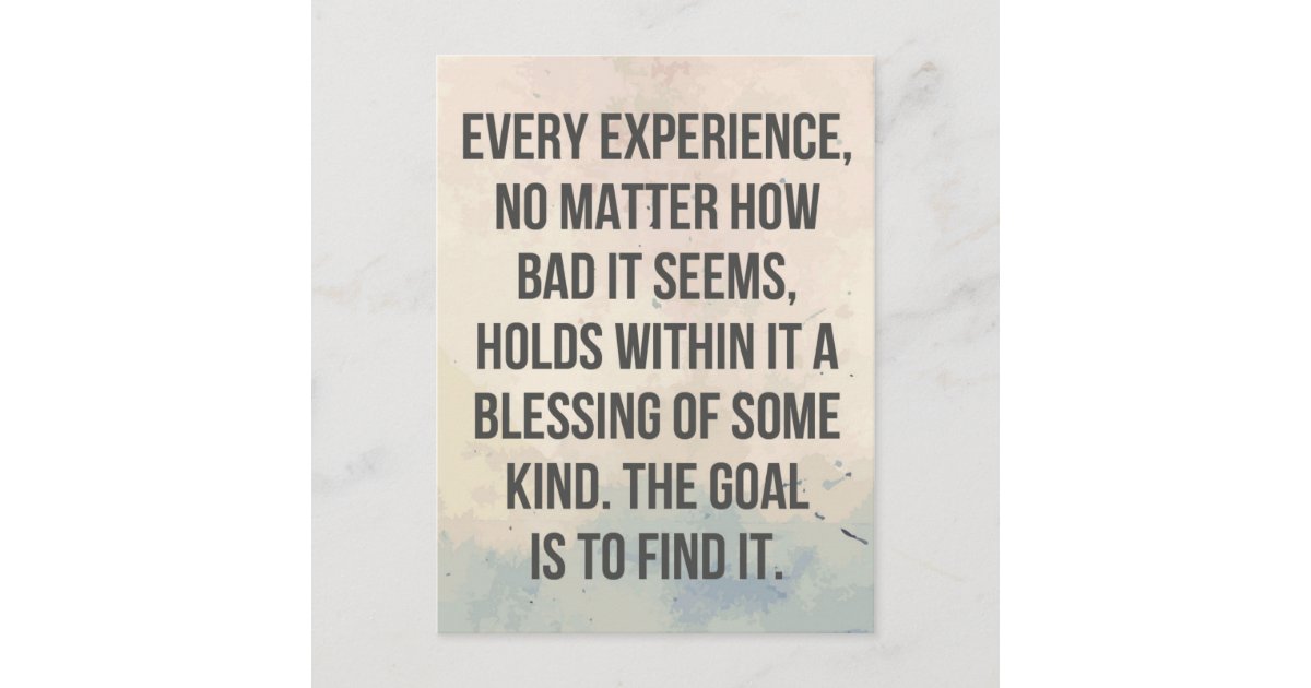 A Blessing Quote Postcard | Zazzle
