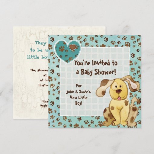 A Boy's Best Friend Baby Shower Invitation | Zazzle