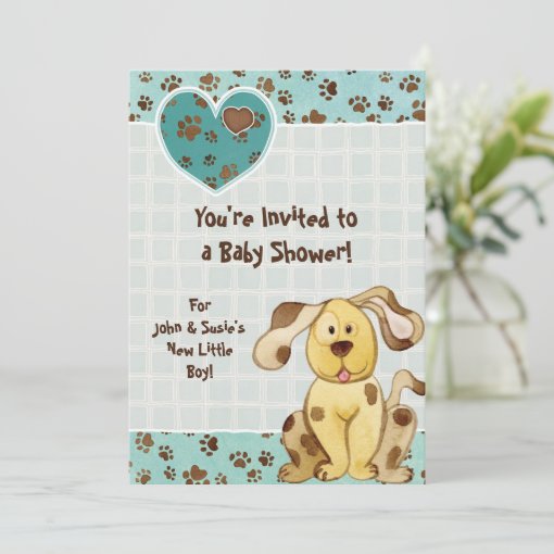 A Boy's Best Friend Photo Baby Shower Invitation | Zazzle