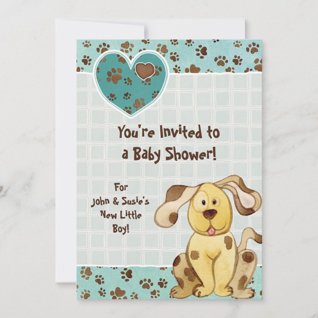 A Boy's Best Friend Photo Baby Shower Invitation | Zazzle