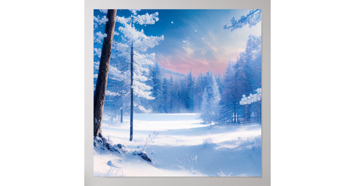 A Breathtaking Winter Forest Poster | Zazzle