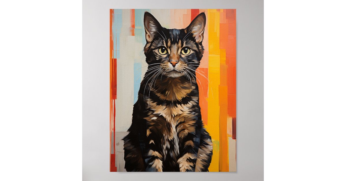 A Brown Tabby Cat Poster | Zazzle
