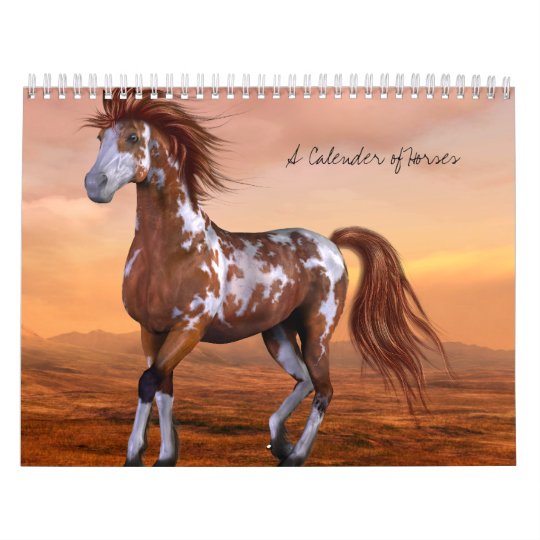 A Calender of Horses Calendar | Zazzle.com