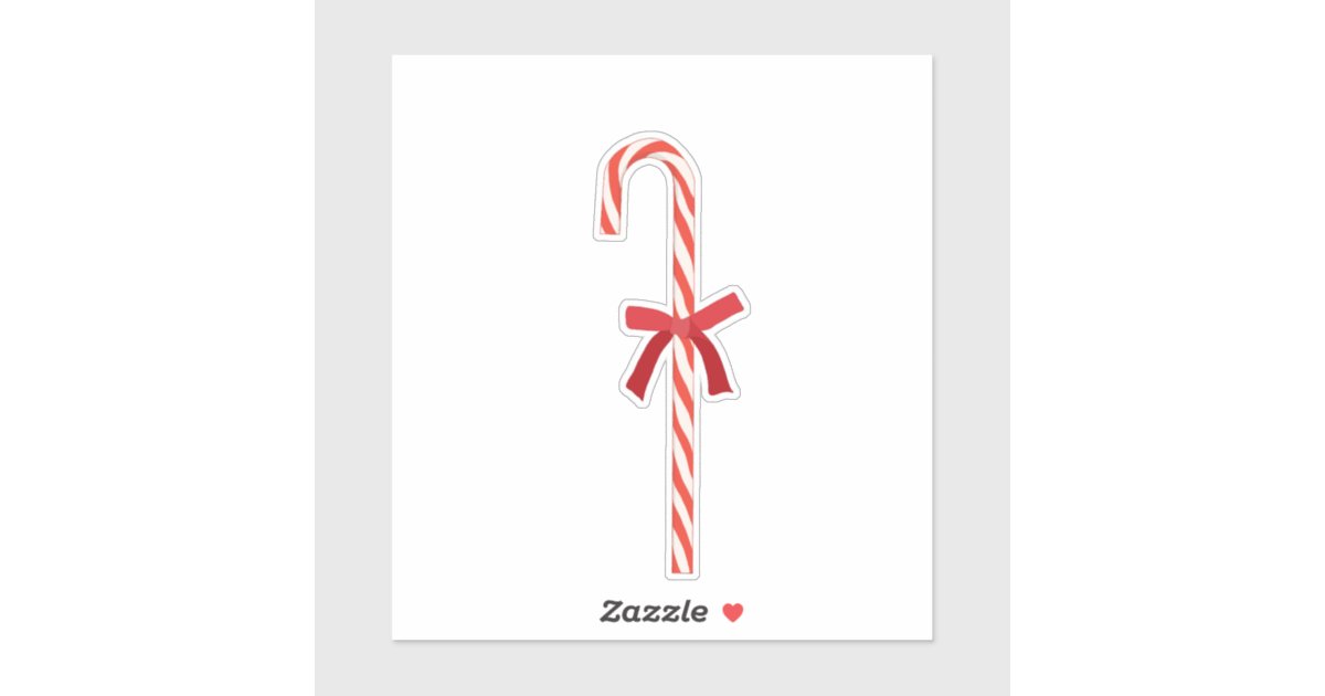 A Candy Cane Sticker | Zazzle