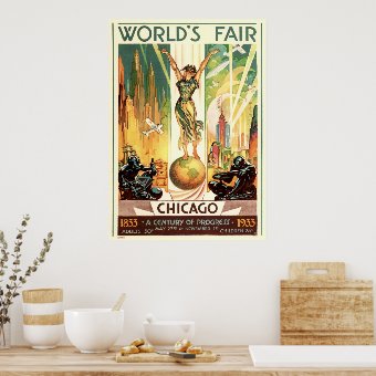A Century of Progress - 1933 Chicago World's Fair Poster | Zazzle
