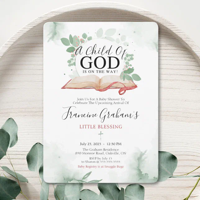 A Child Of God Baby Shower Invitation | Zazzle