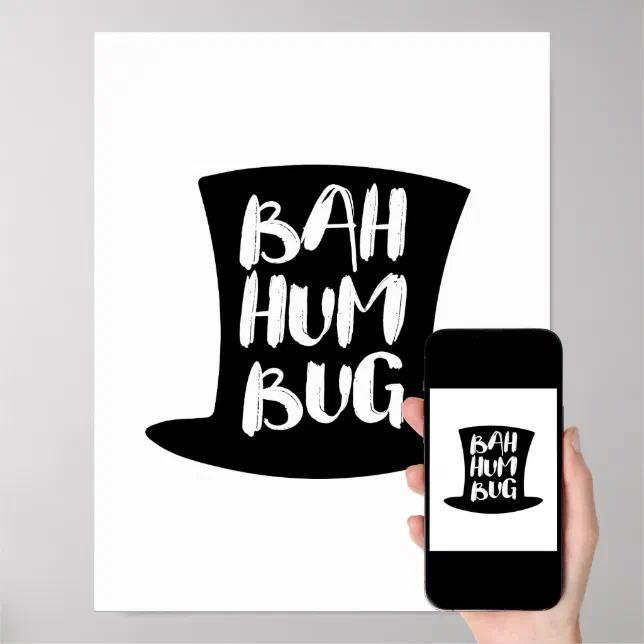 A Christmas Carol Bah Humbug Holiday Poster Sign | Zazzle