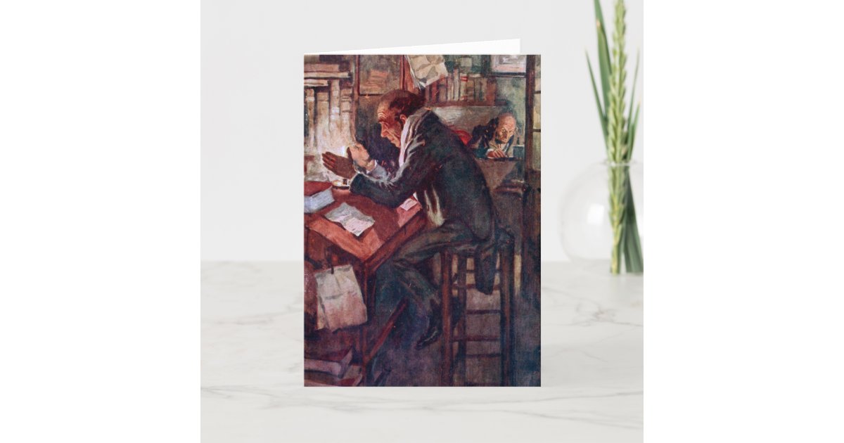 A Christmas Carol: Cratchit and Scrooge Thank You Card | Zazzle
