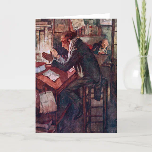 A Christmas Carol: Cratchit and Scrooge Thank You Card | Zazzle