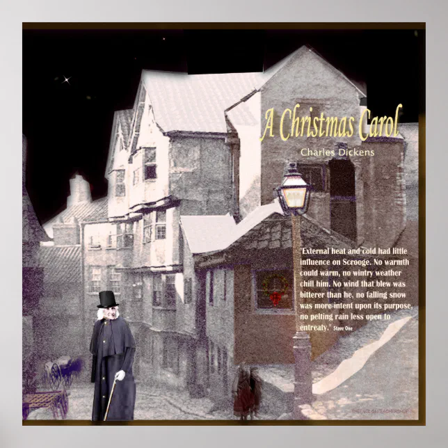 A Christmas Carol text Poster | Zazzle