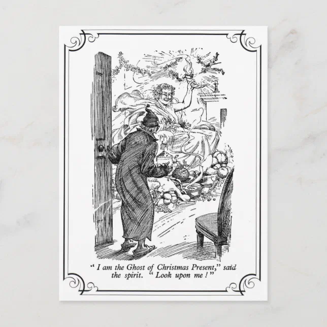 A Christmas Carol: The Ghost of Christmas Present Holiday Postcard | Zazzle