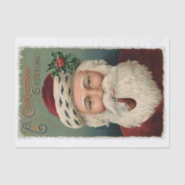 A Christmas Greeting from Santa - Holiday Tissue Paper | Zazzle
