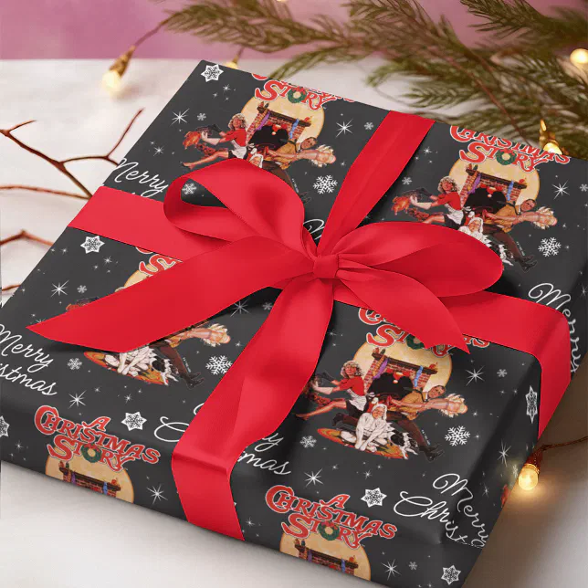 A Christmas Story Chalkboard Snowflake Wrapping Paper | Zazzle