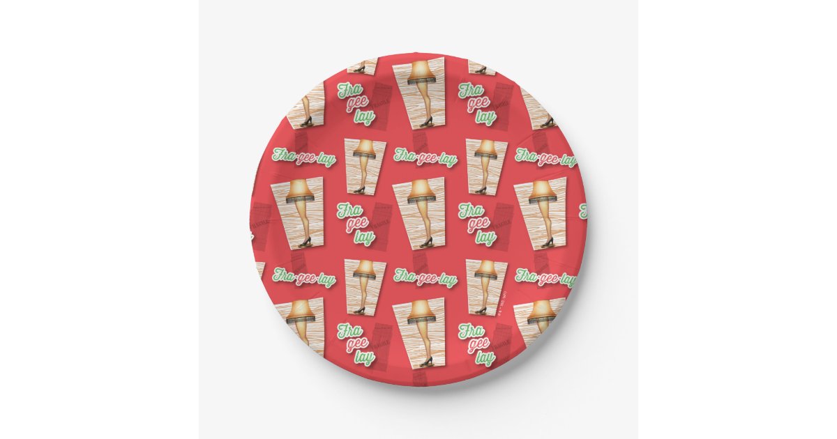 A Christmas Story | Leg Lamp Pattern Paper Plates | Zazzle