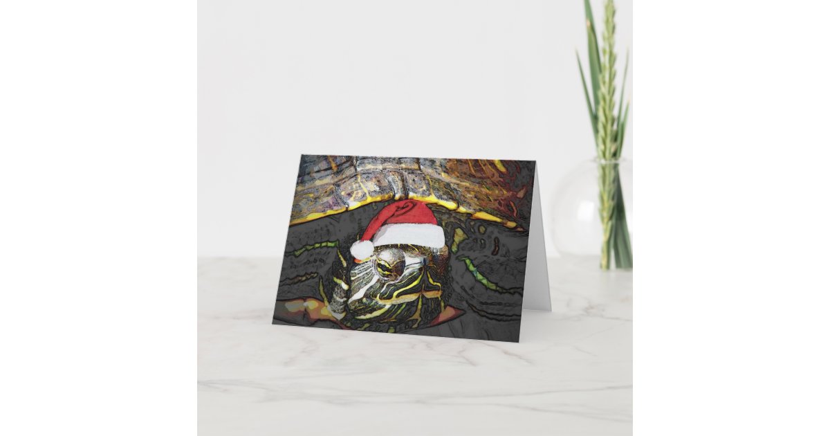 A Christmas Turtle Holiday Card | Zazzle