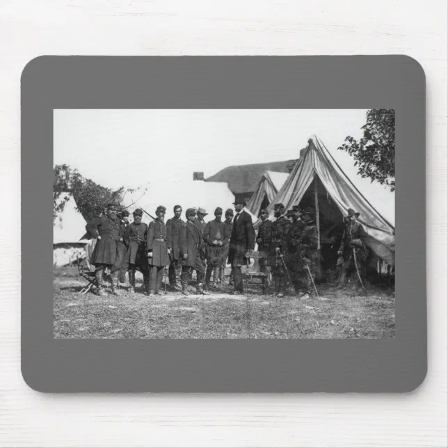 A Civil War Photo - Lincoln Adressing Men Mouse Pad | Zazzle