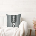 A Classic microphone Throw Pillow | Zazzle