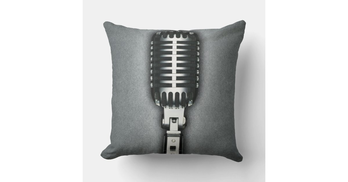 A Classic microphone Throw Pillow | Zazzle