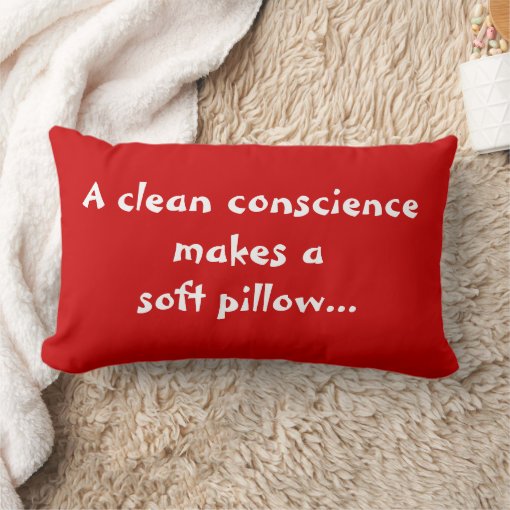 A Clean Conscience Makes a Soft Pillow | Zazzle