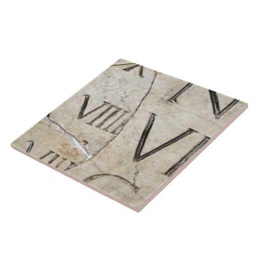 A close-up of ancient Roman letters on marble. Tile | Zazzle