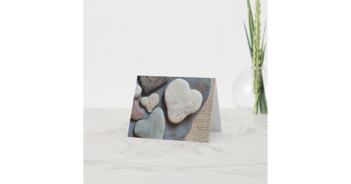 A collection of Heart Shaped Rocks Card | Zazzle