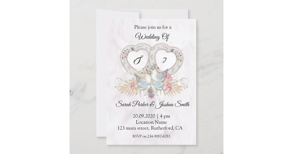 A Couple Of Dove Wedding Invitation | Zazzle