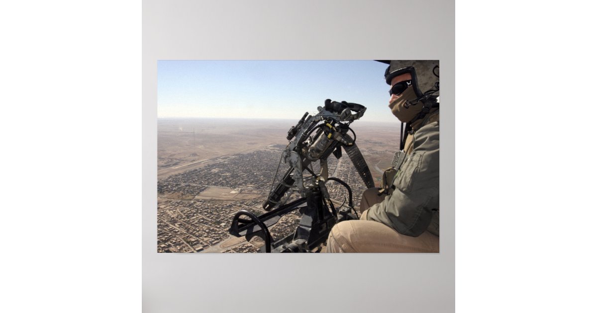 A crew chief looks for suspicious activity poster | Zazzle