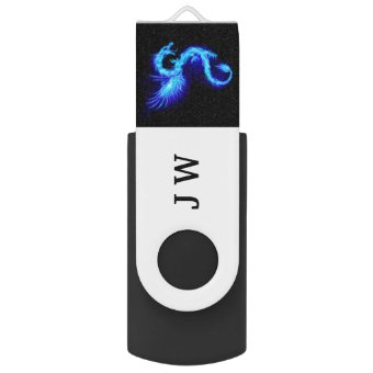A Custom Blue Dragon USB Swivel Flash Drive | Zazzle