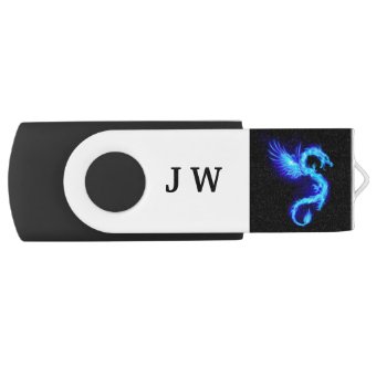 A Custom Blue Dragon USB Swivel Flash Drive | Zazzle